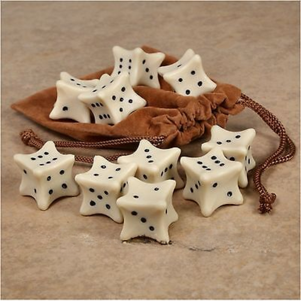 Chessex Dice Ivory/black 18mm D6 Dice Set - Antstop