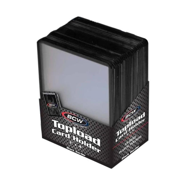 BCW Toploader Card Holder Standard 3" x 4" (Black Border) - Antstop