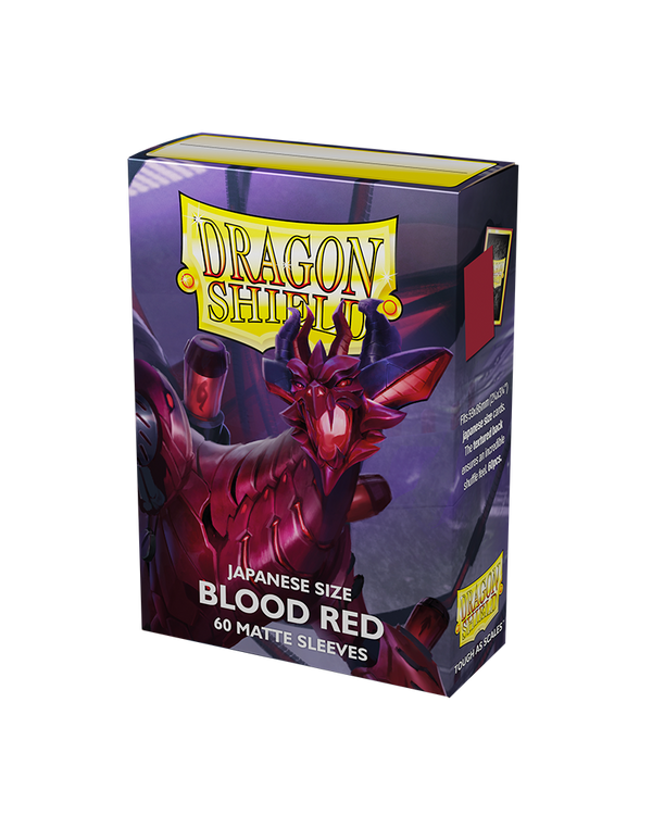 Dragon Shield Sleeve Matte Small Size 60pcs - Blood Red Matte (Japanes ...