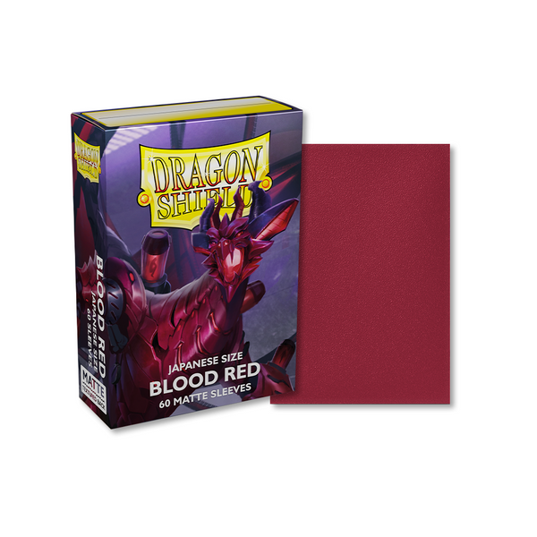 Dragon Shield Sleeve Matte Small Size 60pcs - Blood Red Matte (Japanes ...