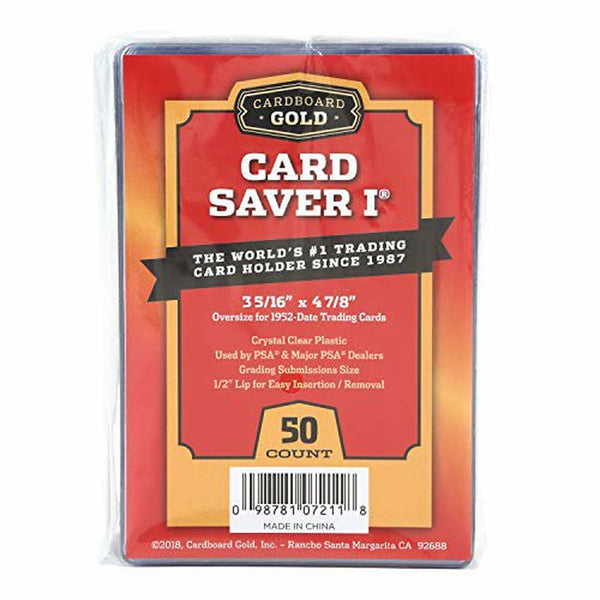 Cardboard Gold "Card Saver 1" Semi-Rigid Card Holder (3 5/16" x 4 7/8 ...